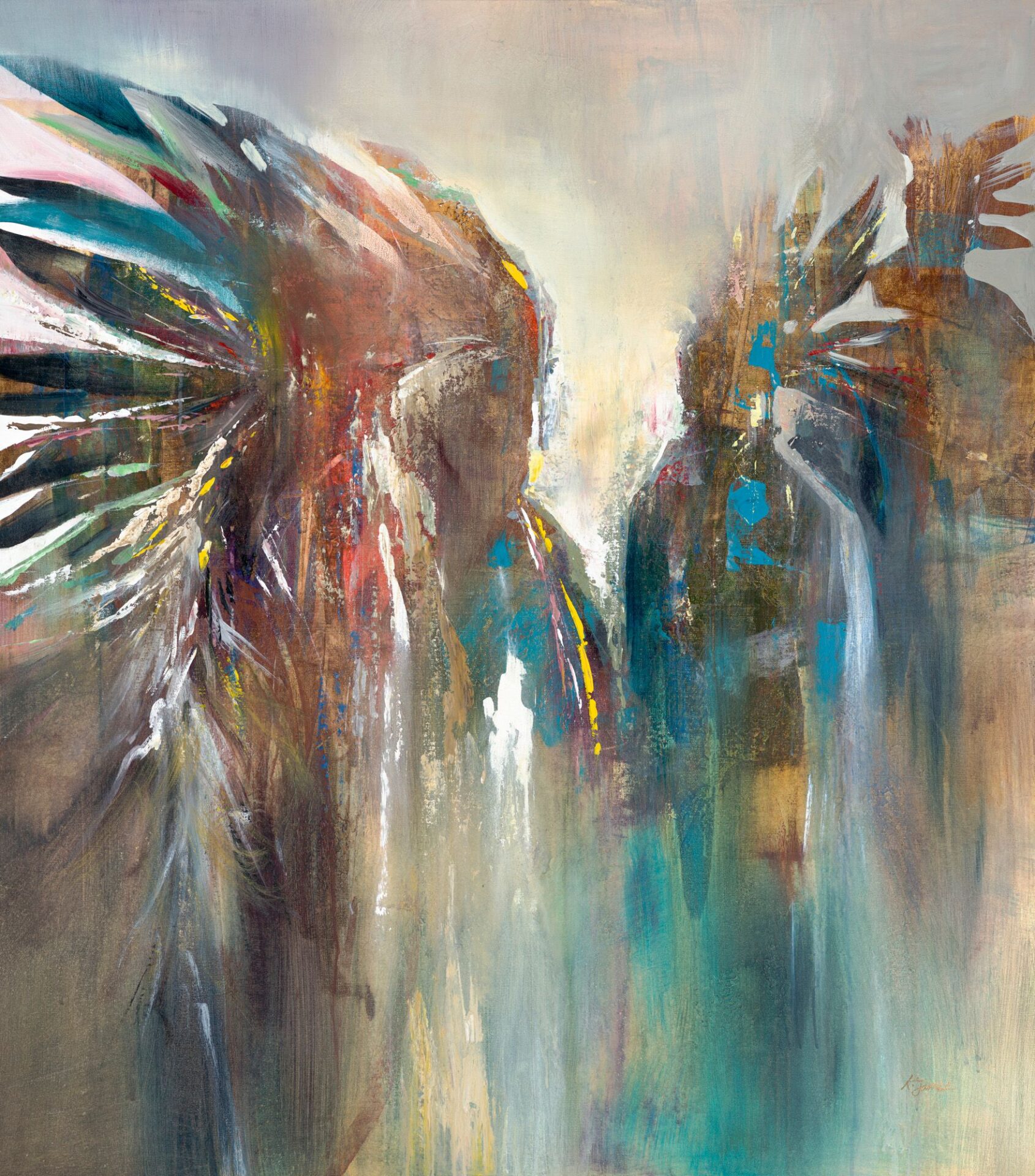 "Gathering" 50 x 40 - Canvas | Think Art Gallery