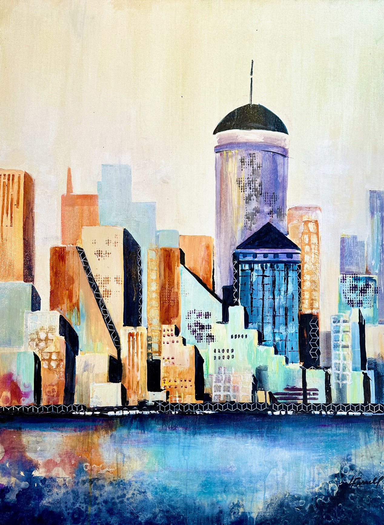 "City Shine l" - 40 x 30 - Canvas | Think Art Gallery