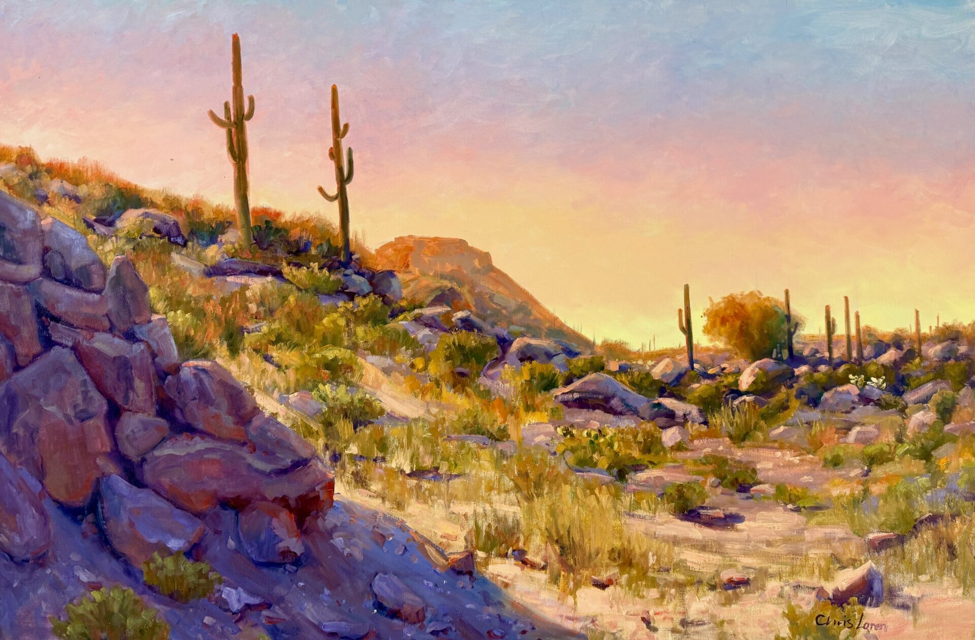 "Distant Desert" 60 x 40 Canvas | Think Art Gallery